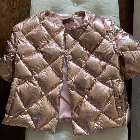 Jackets & Coats | Glamourpuss Rose Gold Puffer Jacket | Poshmark